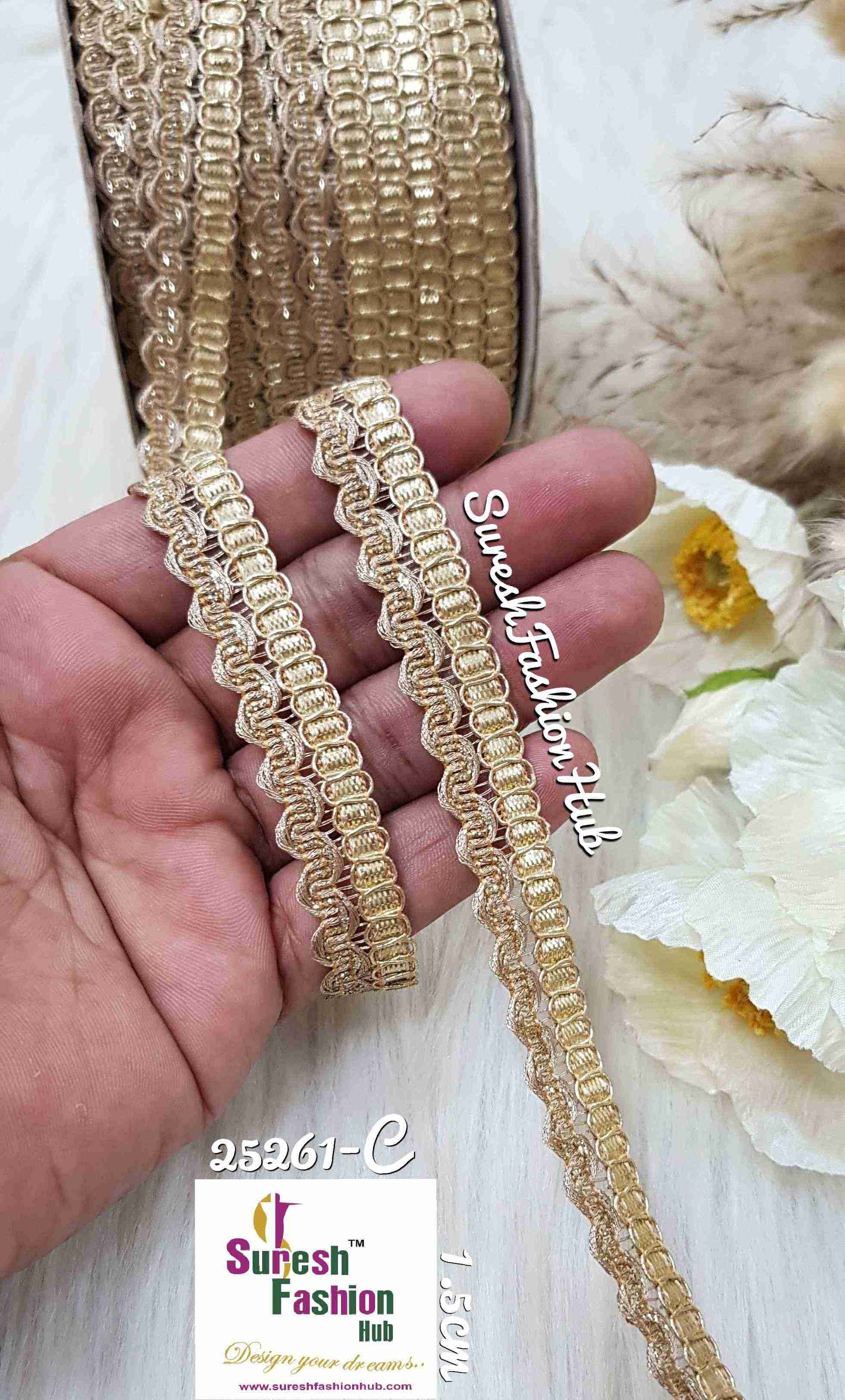 Gold Embossed Designer Trim