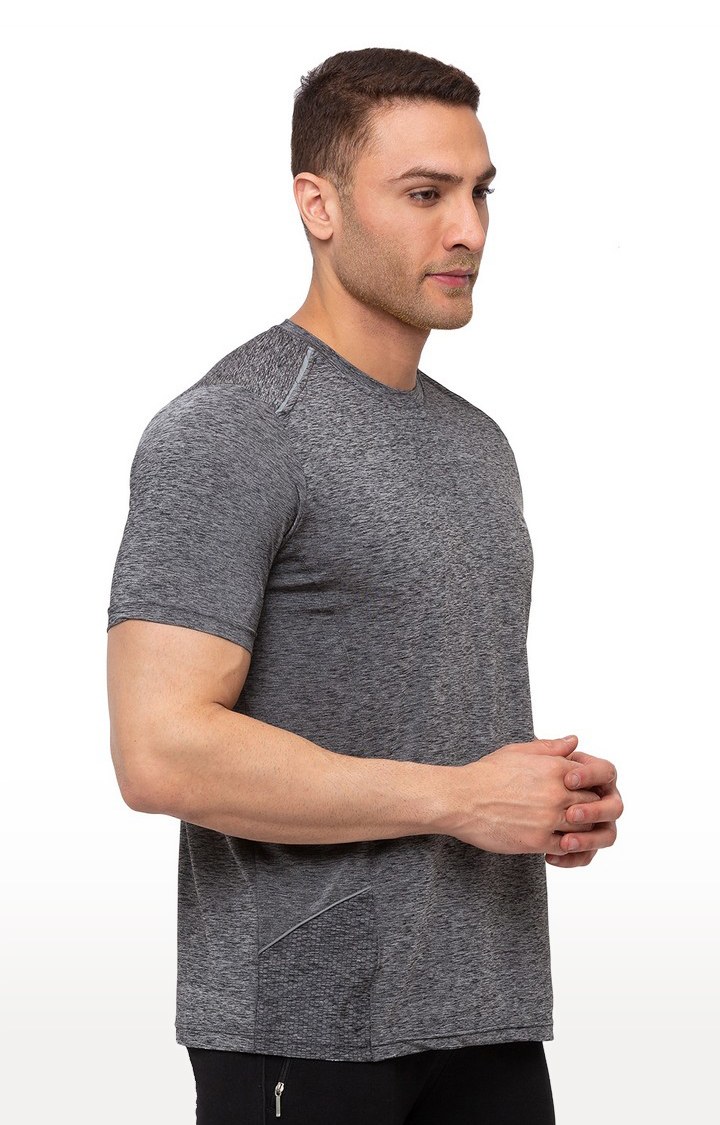 Men's Grey Polyester T-Shirts