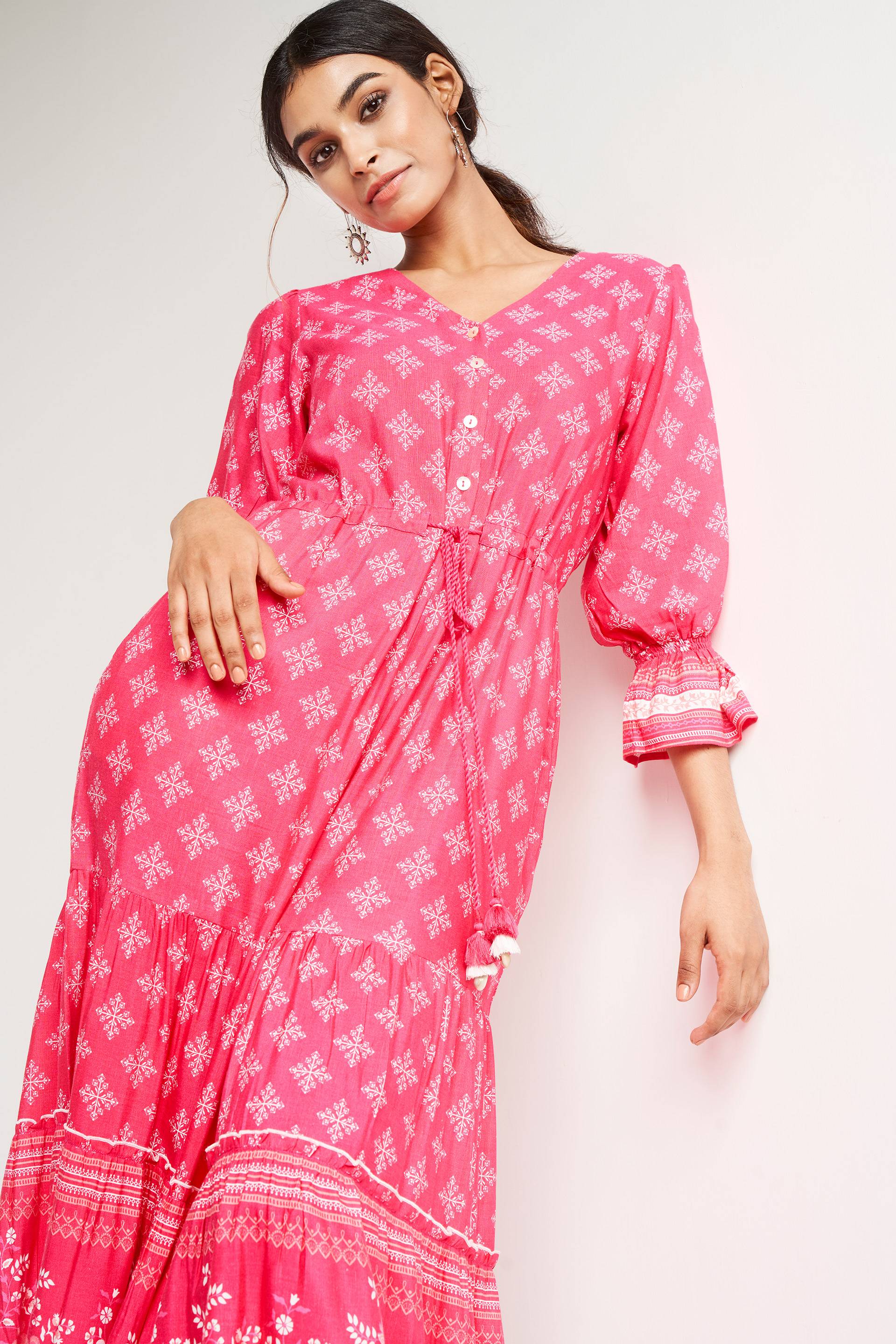 Gd Flared Pink Jump Suit