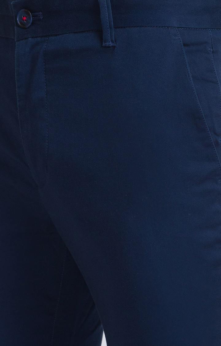 Raymond Slim Fit Blue Casual Pant For Men