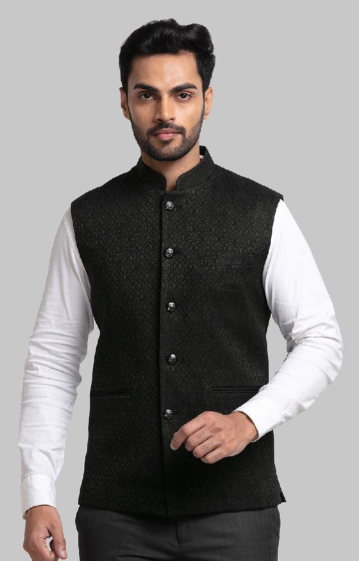 Raymond Contemporary Fit Green Waistcoat For Men