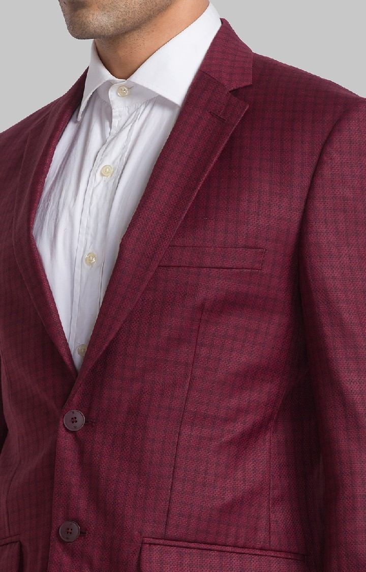 Raymond Contemporary Fit Red Blazer For Men