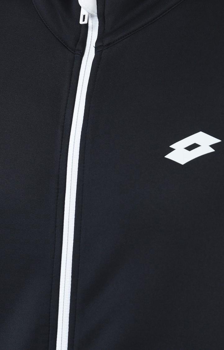 Men's Blue Polyester Solid Activewear Jacket