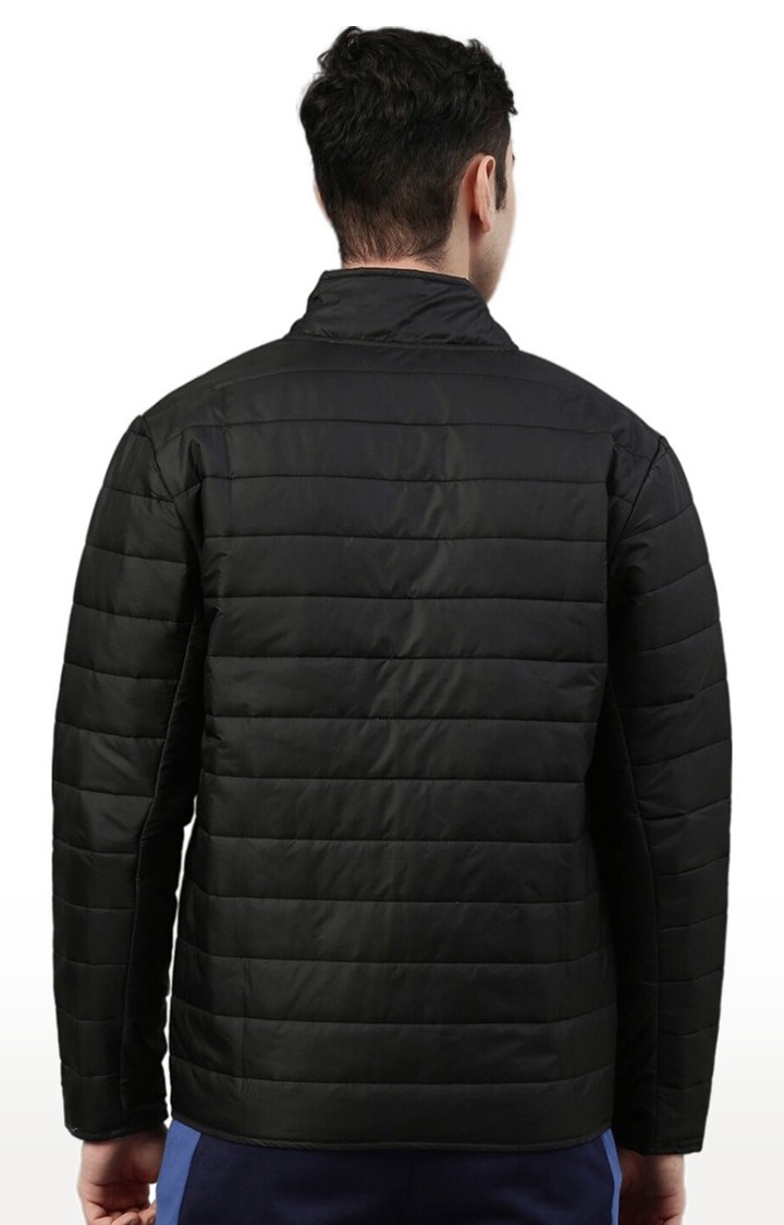 Men's Black Polyester Activewear Jackets