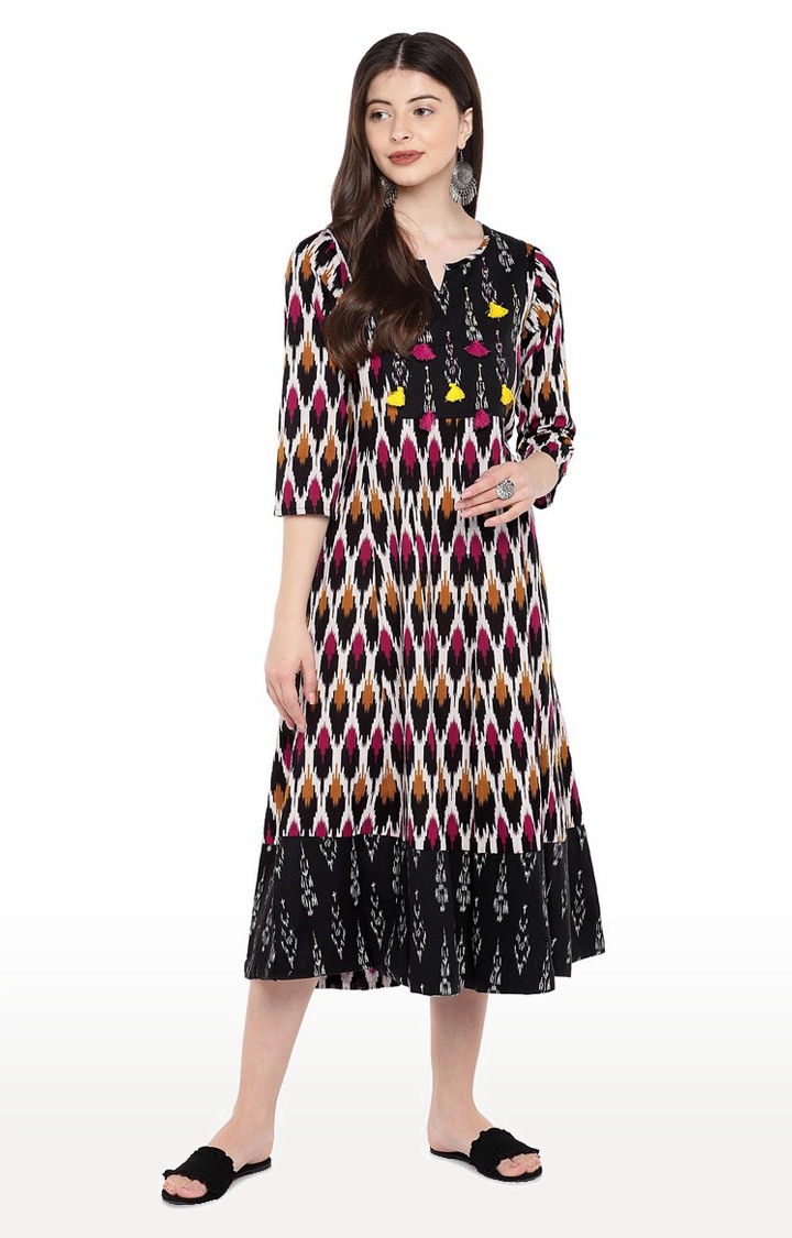 Ethnicity Black Powerloom Cotton Women Dress