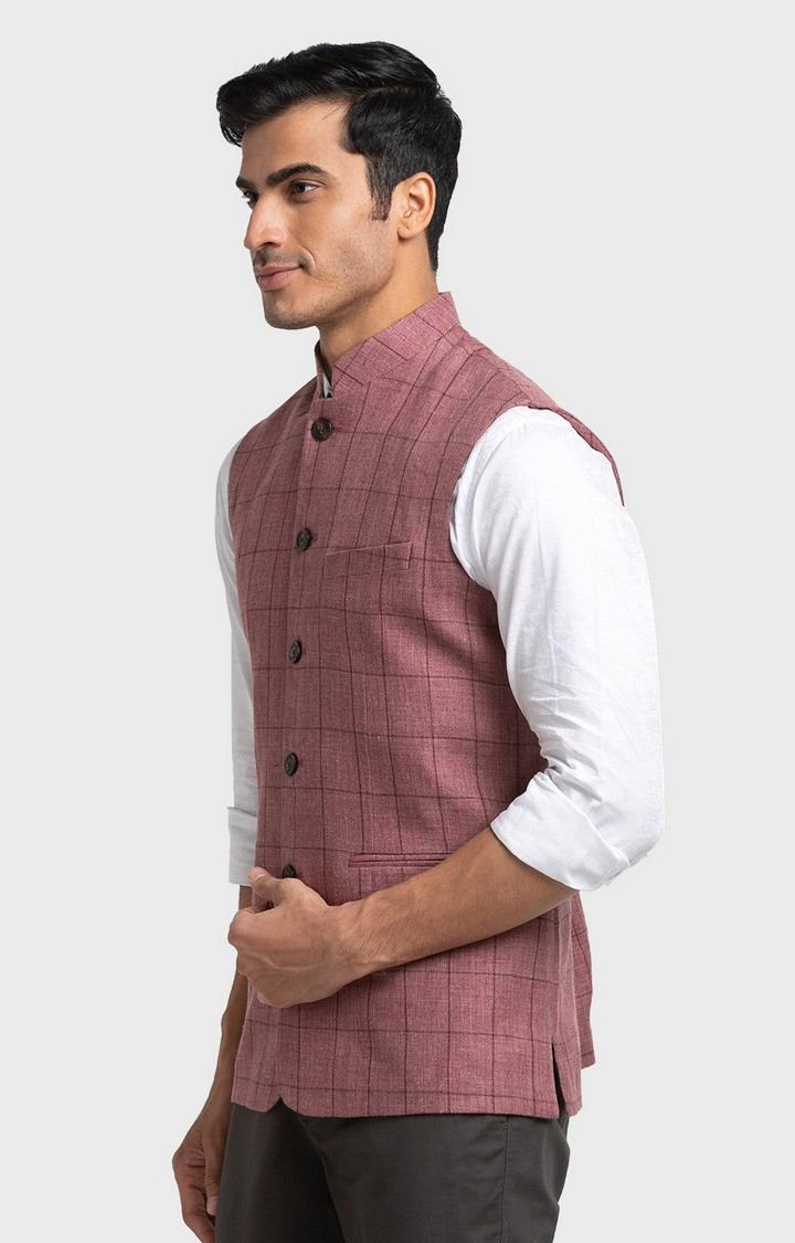 ColorPlus Contemporary Fit Red Blazer For Men