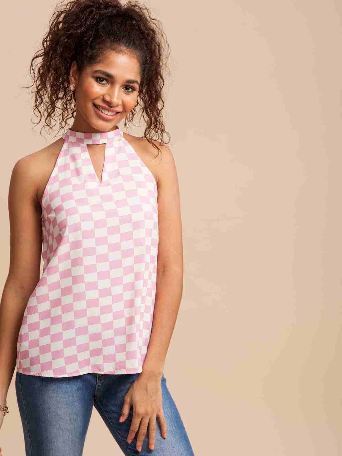 Retro Checker-Board Top