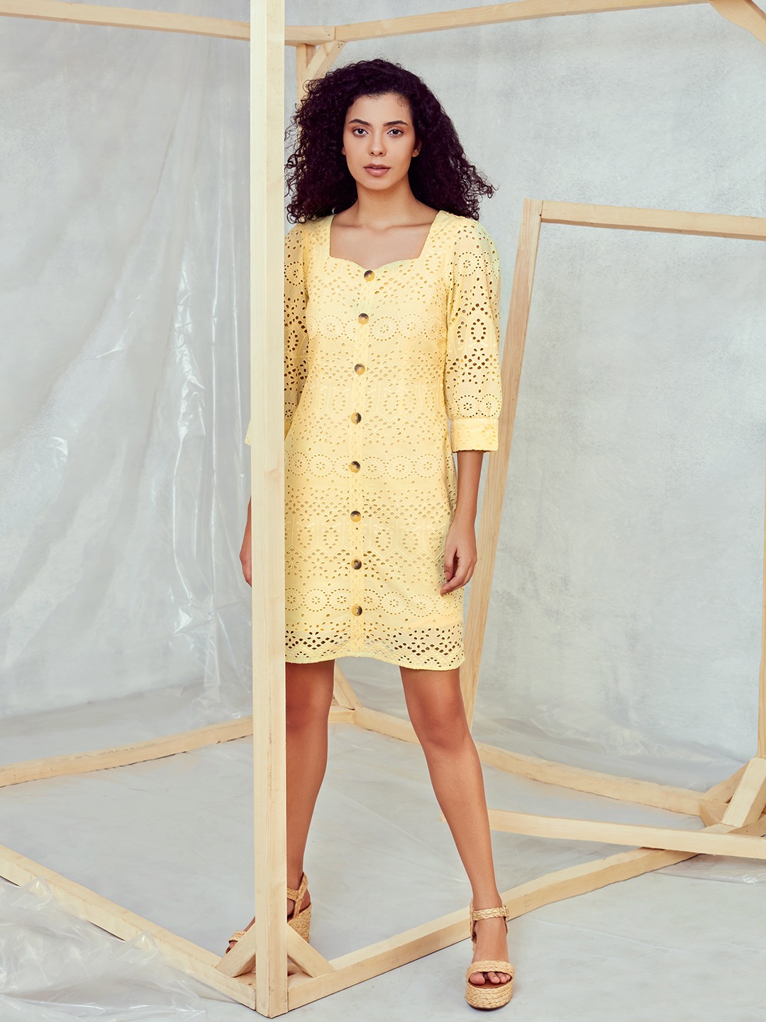 Yellow Shift Dress