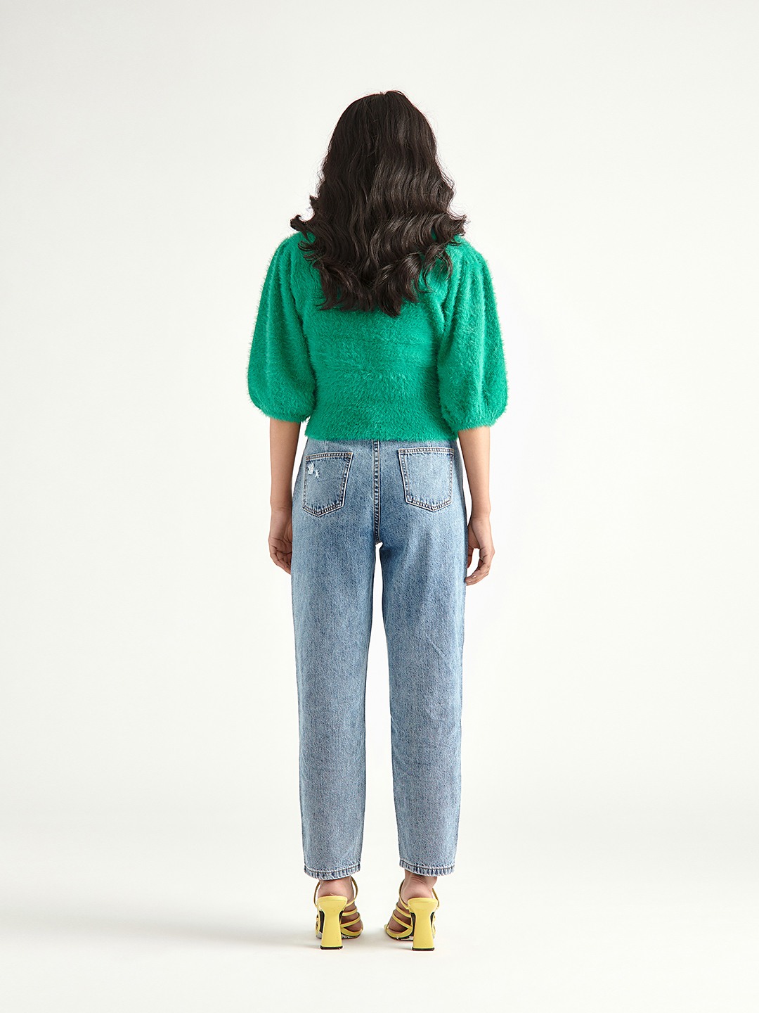 Season Green Crop Sweater