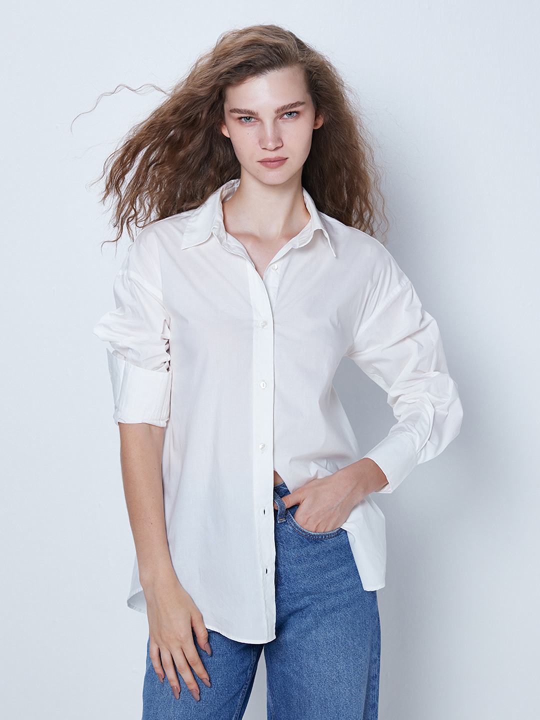 White Longline Shirt