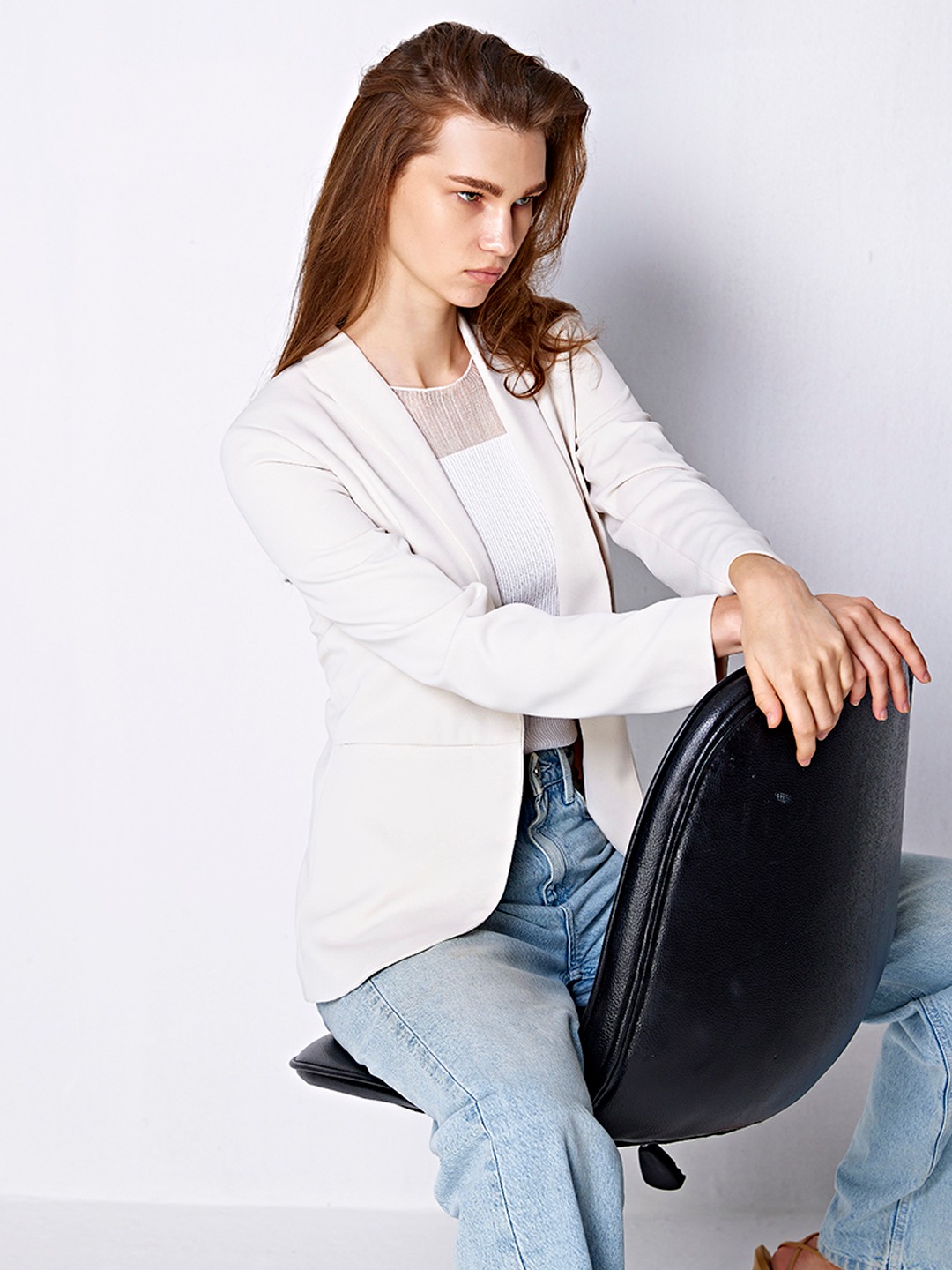 Ivory Open Blazer Jacket