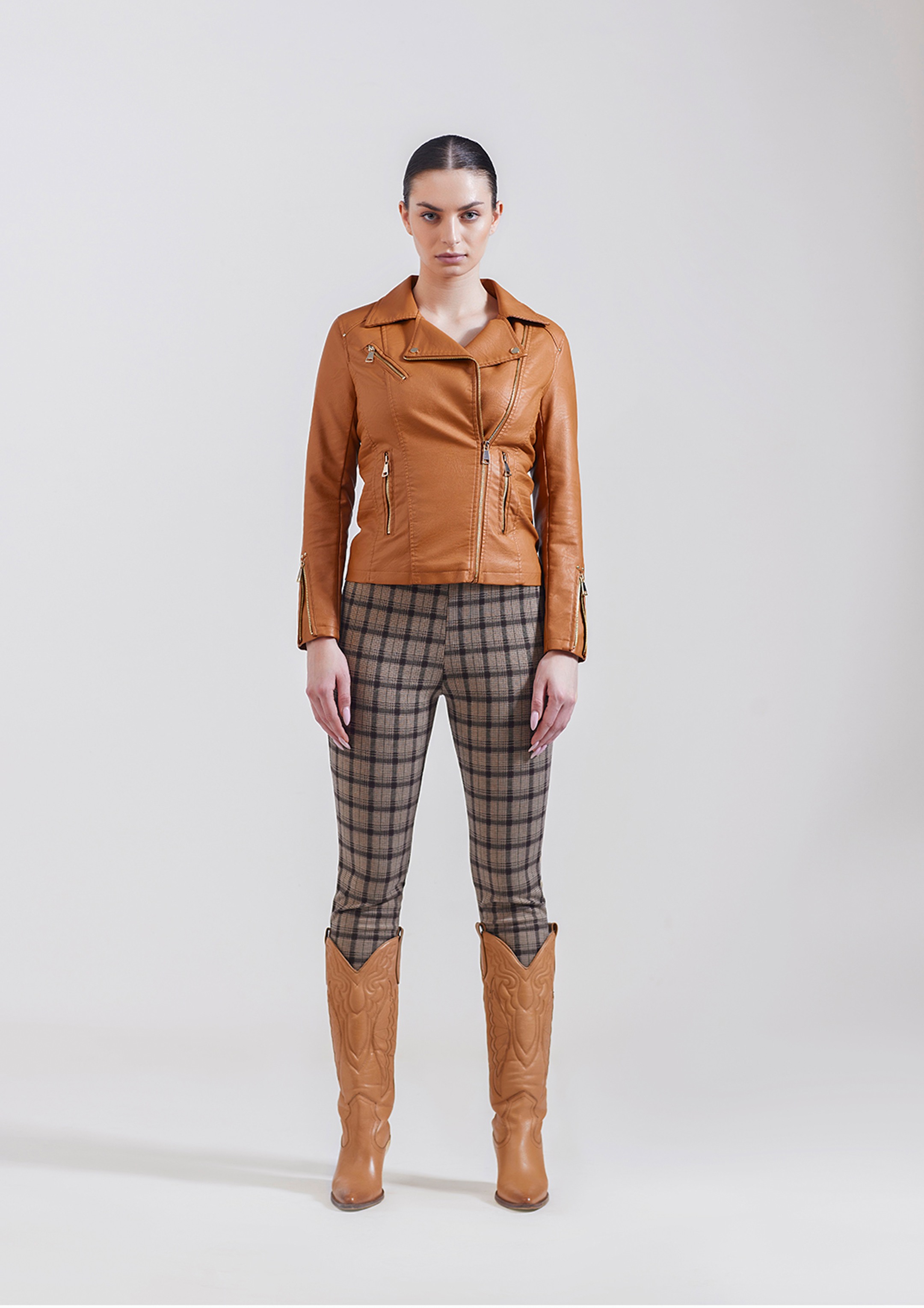 Tan Biker Jacket