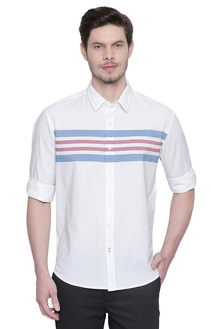 Blue Striped Casual Shirts