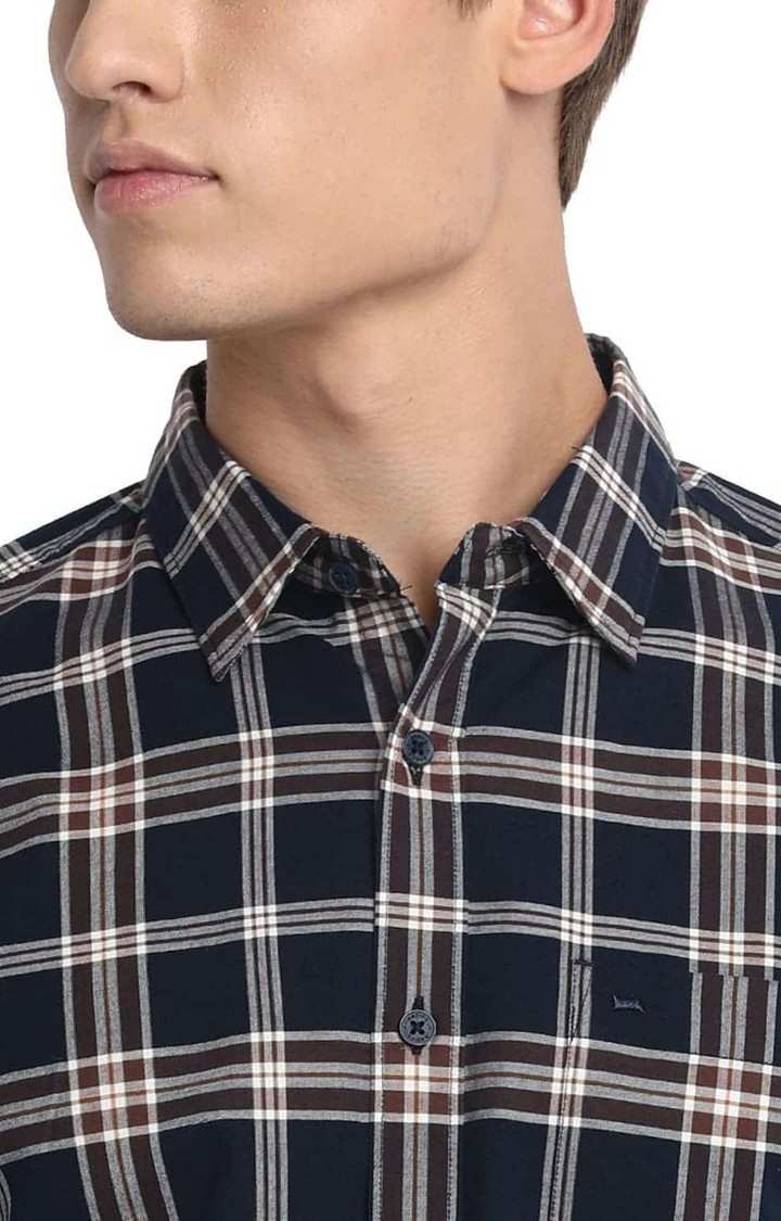 Blue Checked Casual Shirts