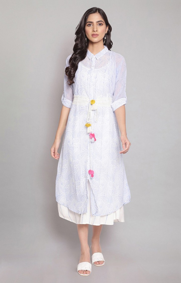 Women's Blue Polyester Dresses