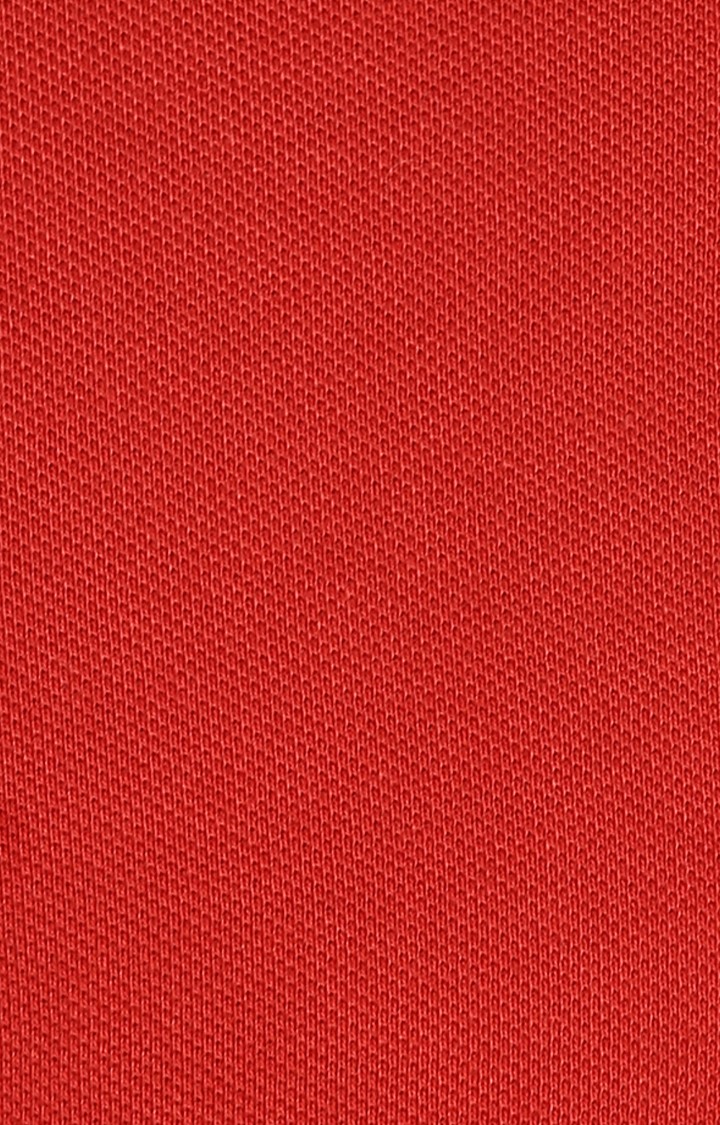 Spykar Rust Solid Slim Fit Polo T-Shirt