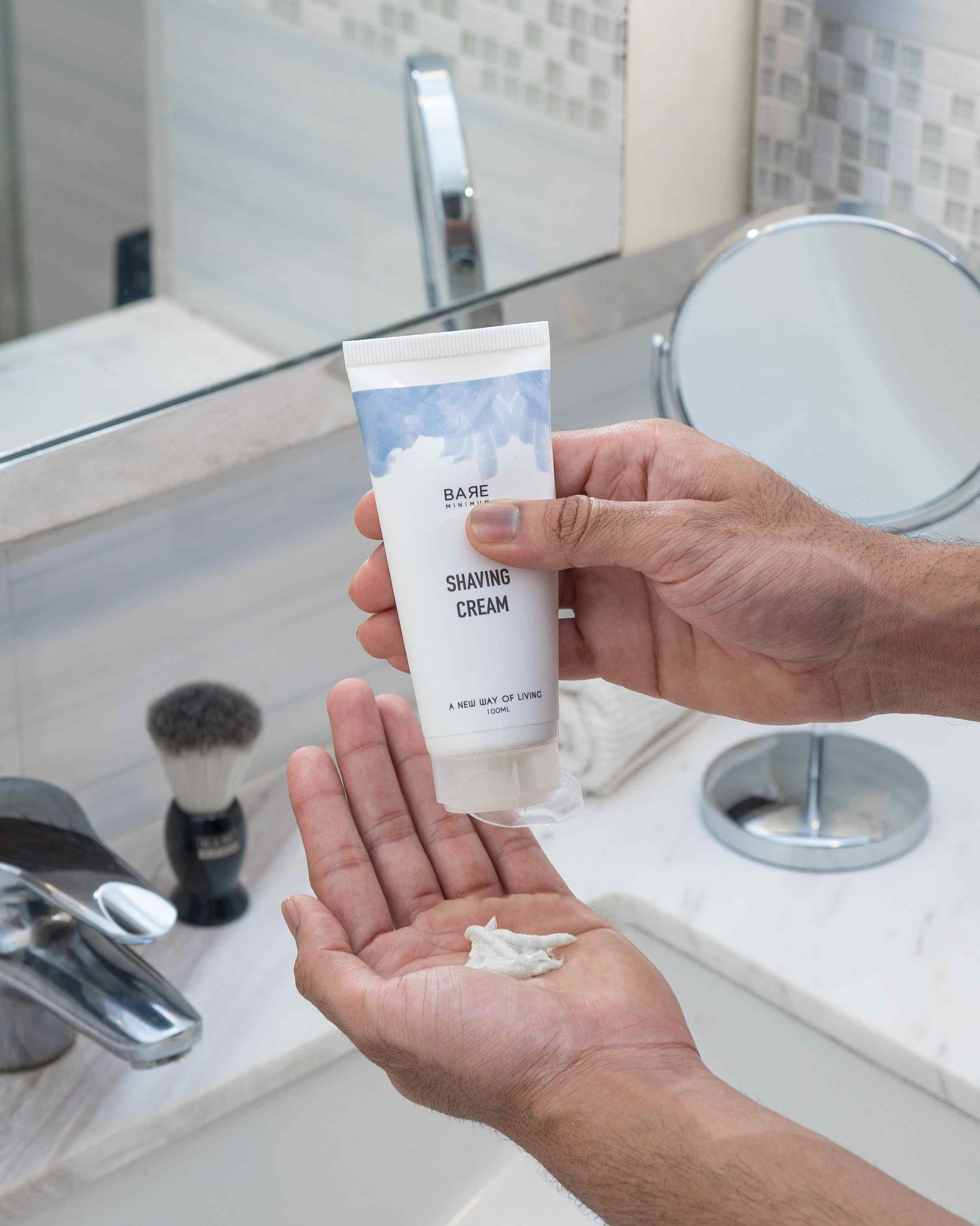 Bare Minimum shaving cream, all-natural ingredients, pH-balanced ...