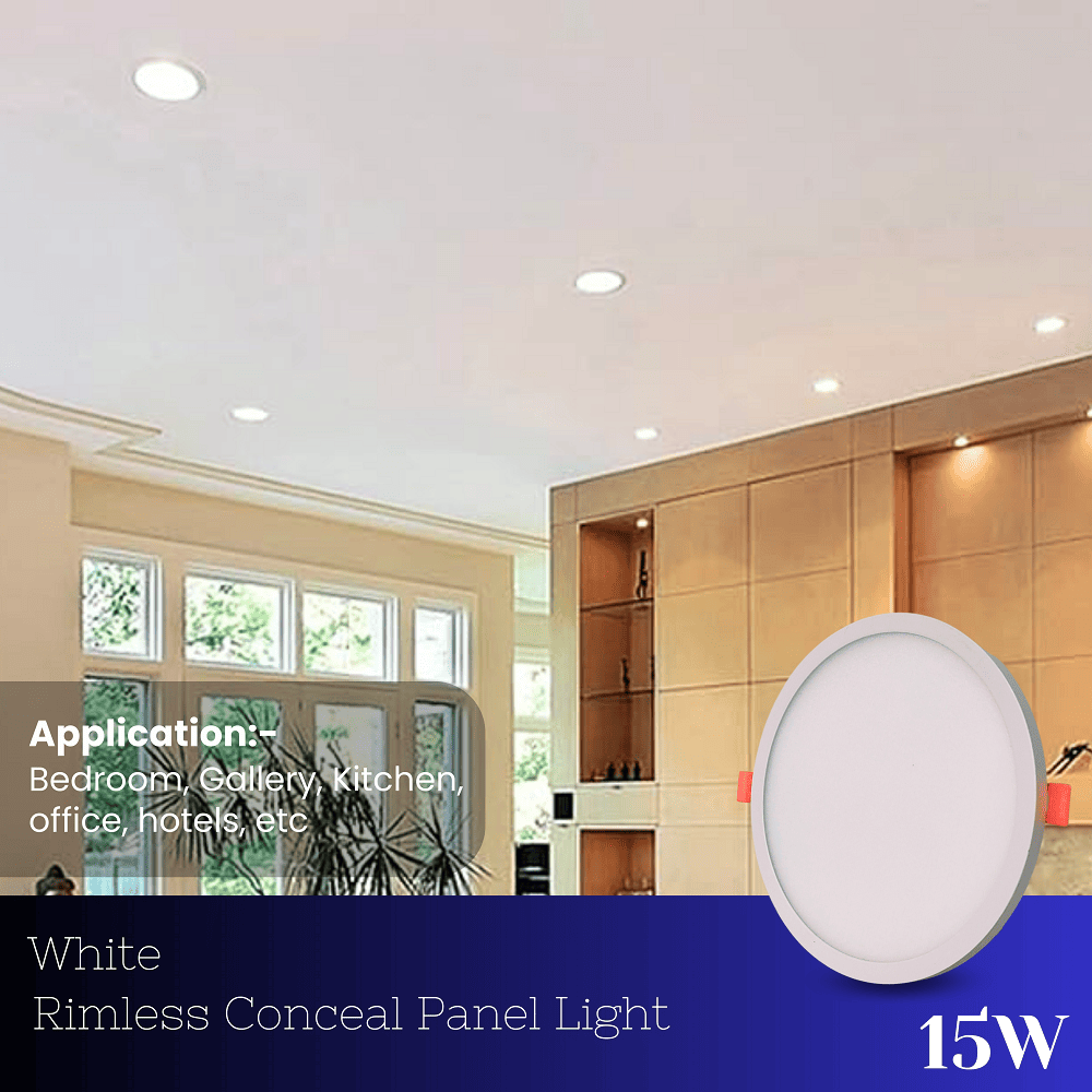 15 Round Led Conceal Light Rimless Border for POP/ Recessed Lighting ...