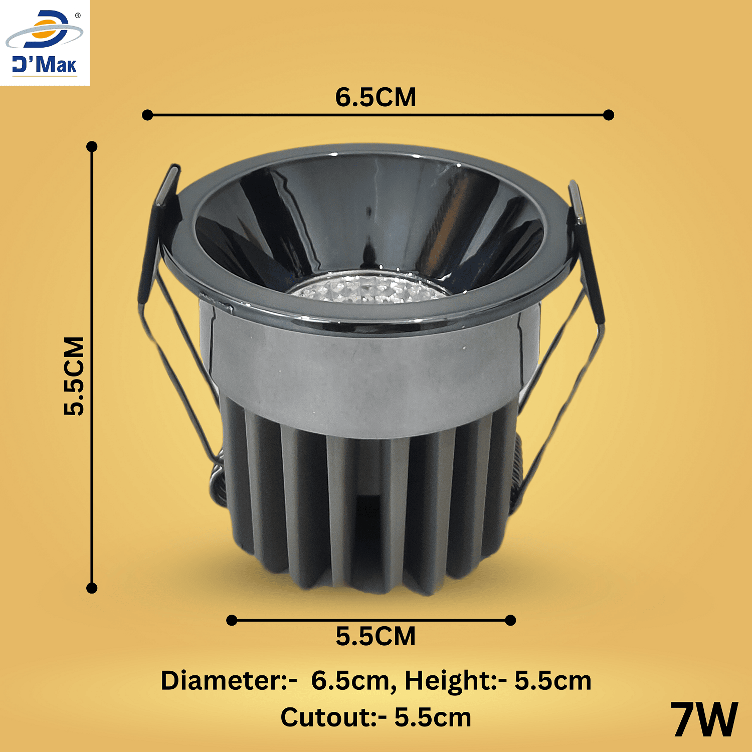 7 Watt Glitter Shiny Black LED COB Spot Light for POP/Recessed Lighting ...