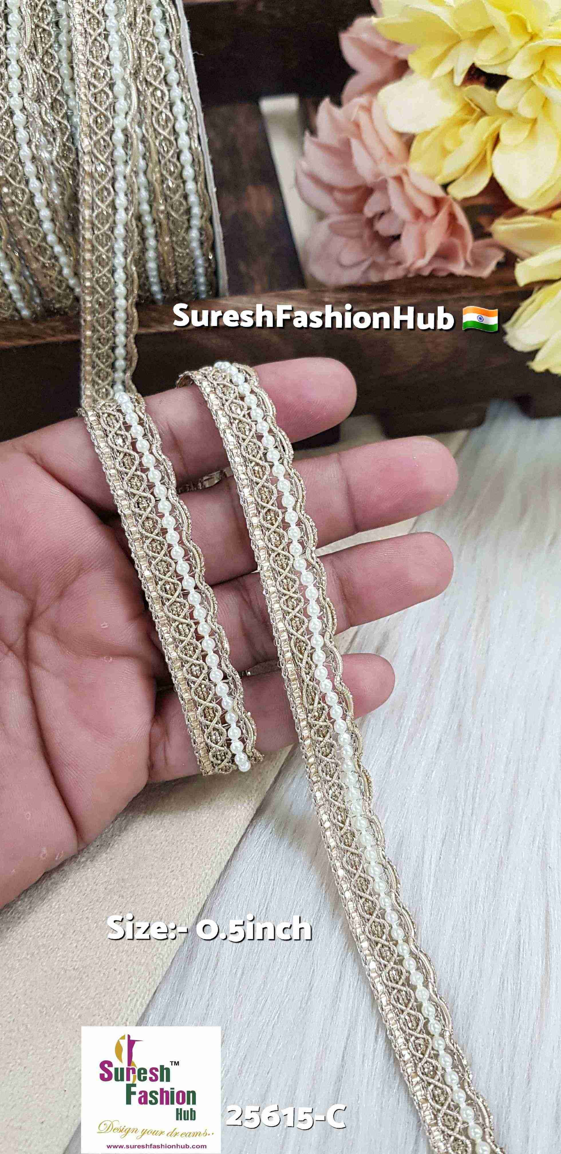 Pearl Chain Gota Lace