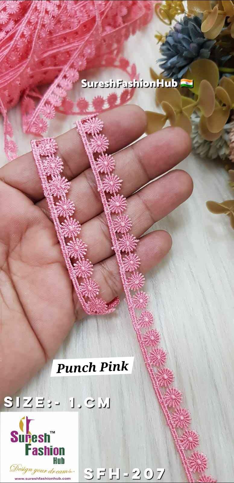 Punch Pink Color Radiant Sunburst GPO Lace