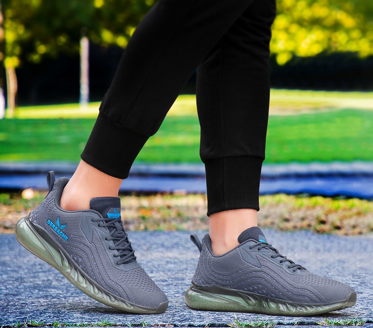 Bersache Sports Shoes For Men|Grey For Running,Walking,gym and hiking ...