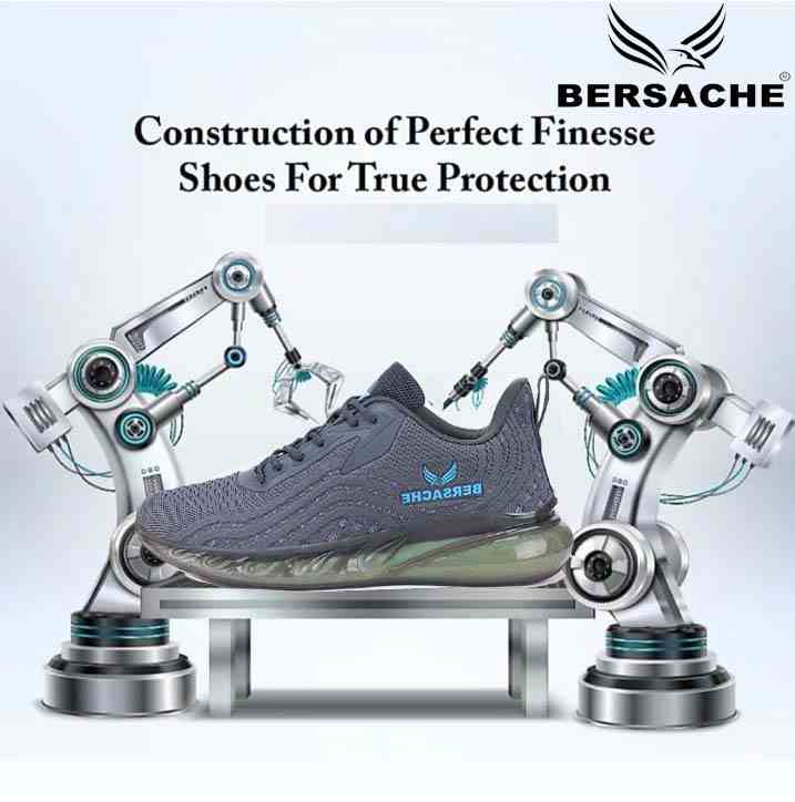 Bersache Sports Shoes For Men|Grey For Running,Walking,gym and hiking ...