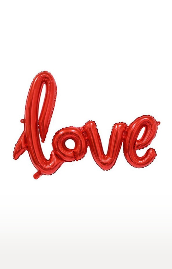 Blooms Mall Love Cursive Foil Balloon (Red)