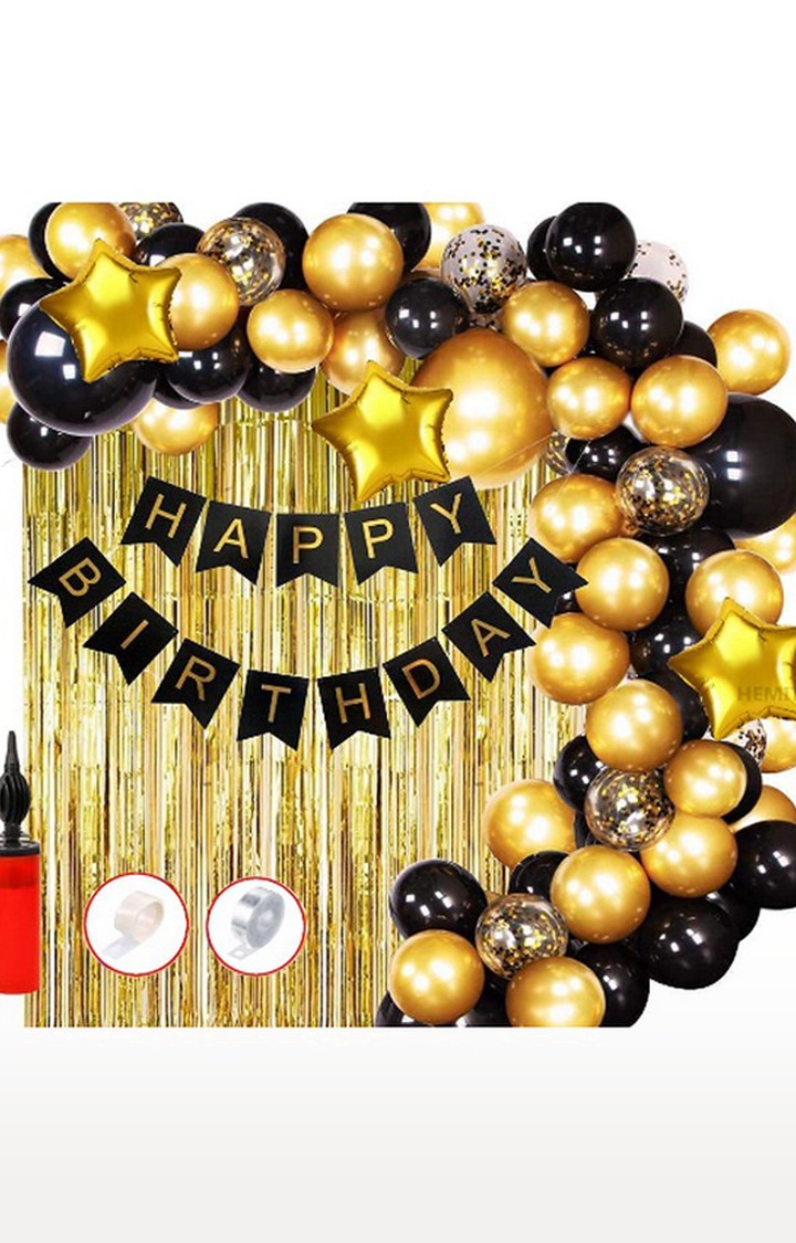Blooms Mall Black And Golden Theme HBD Combo