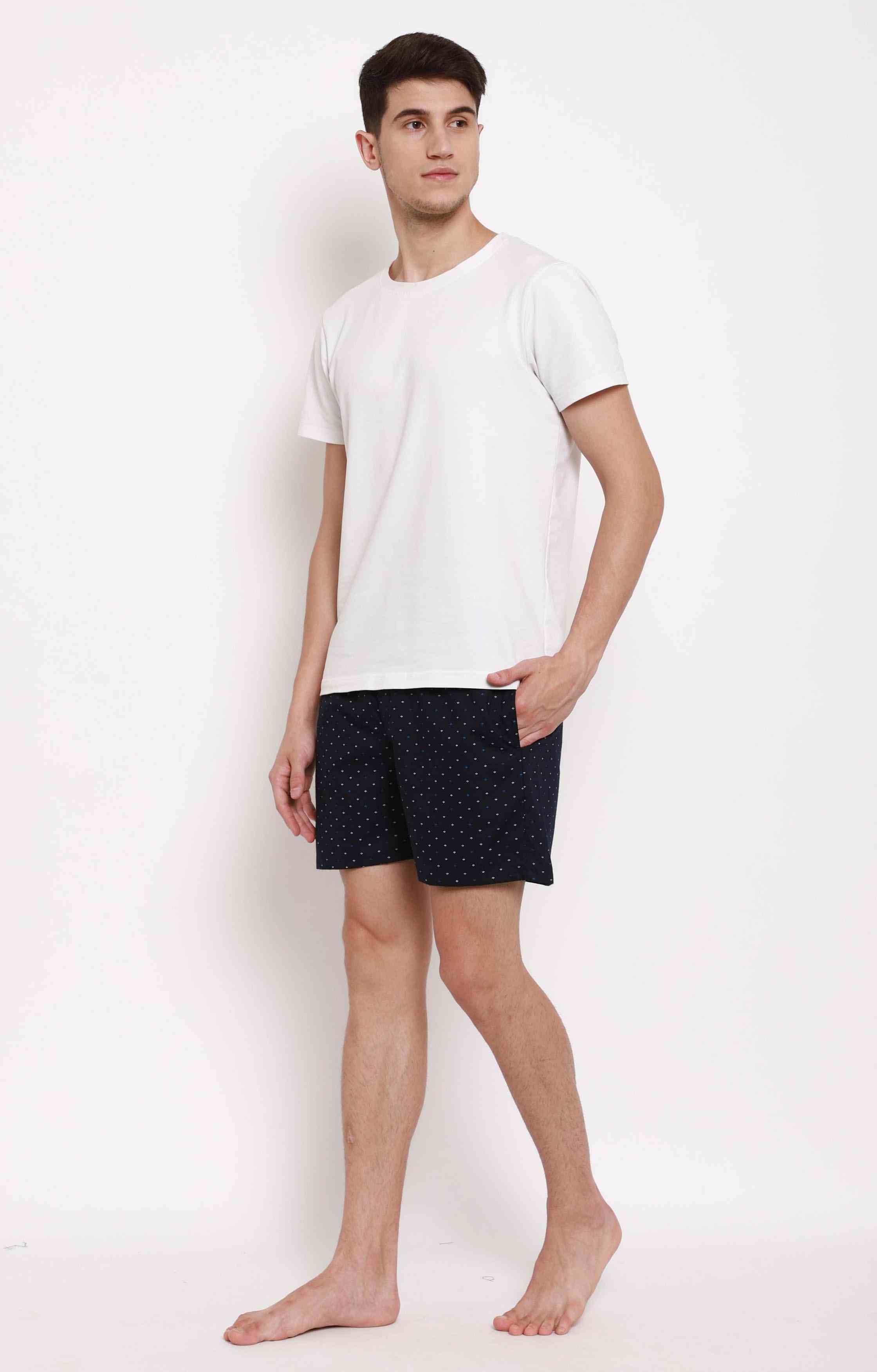 Cape Canary Men's Blue Pure Cotton Elasticated Printed Boxer