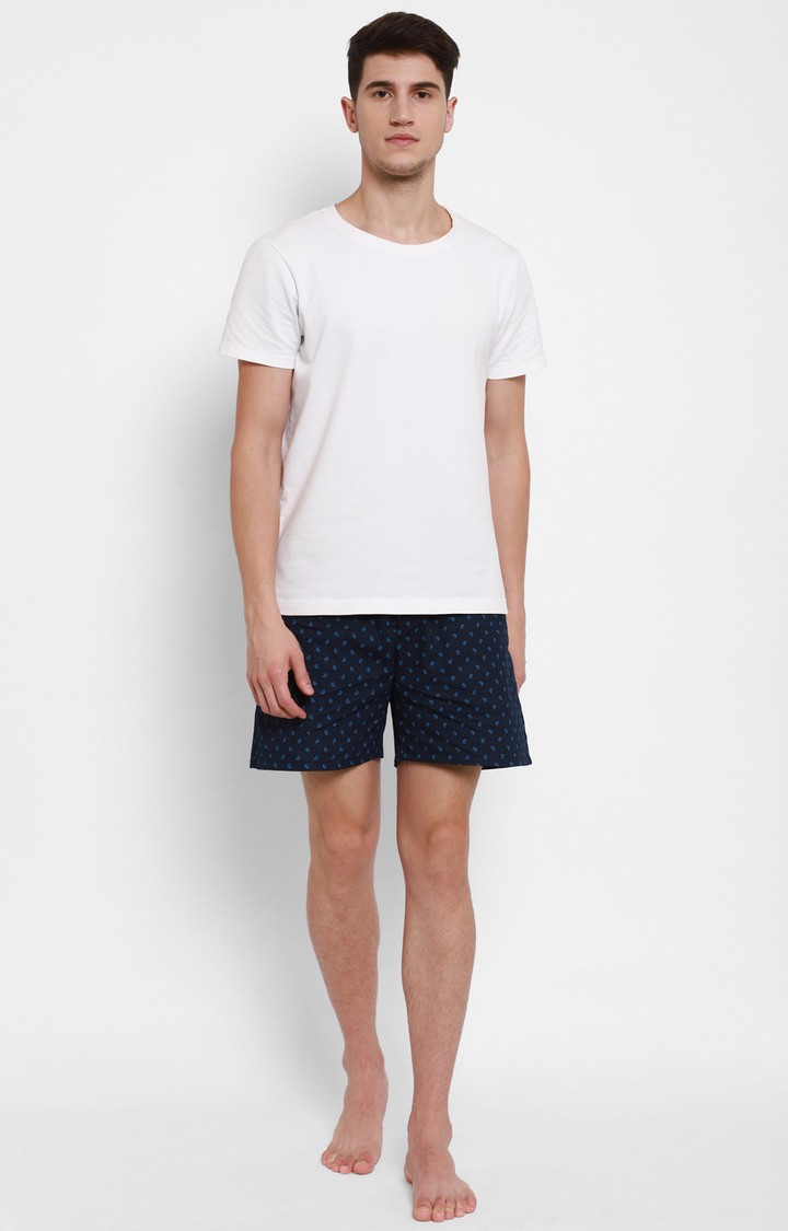 Cape Canary Men's Blue Pure Cotton Printed Boxers