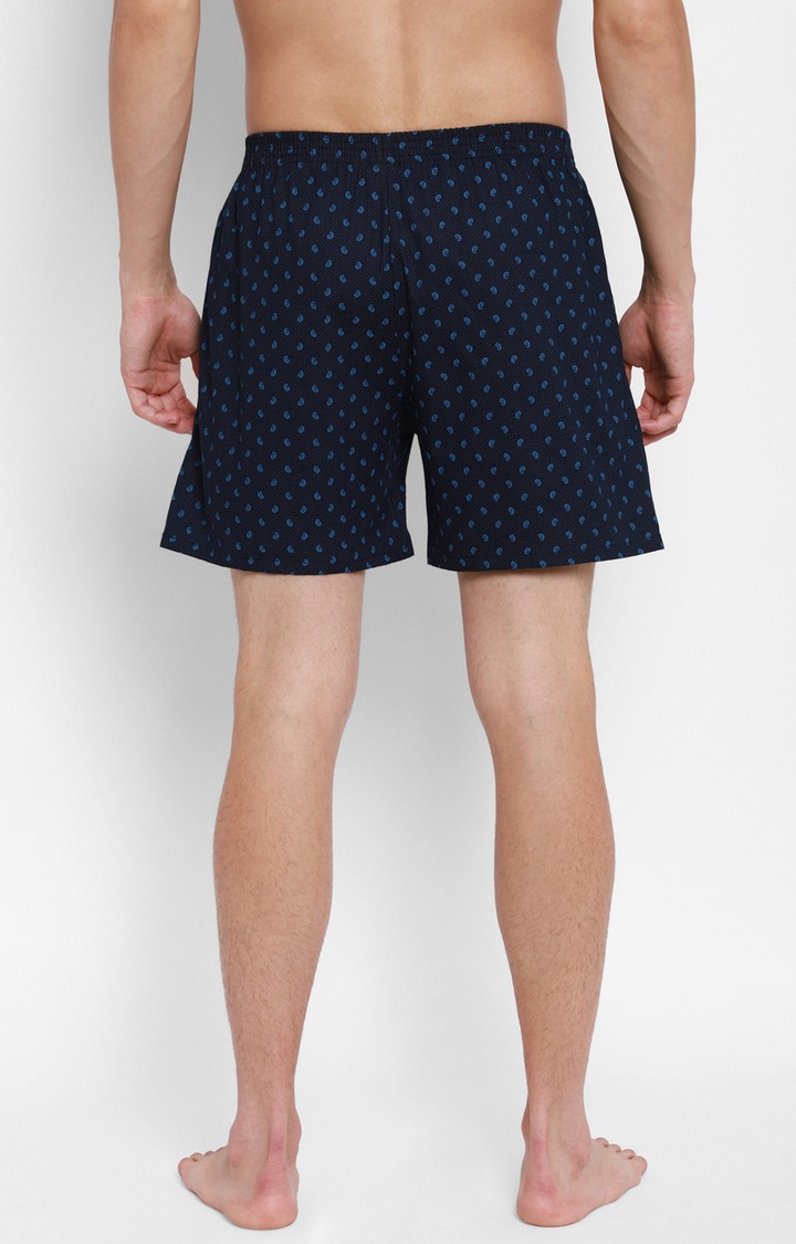Cape Canary Men's Blue Pure Cotton Printed Boxers