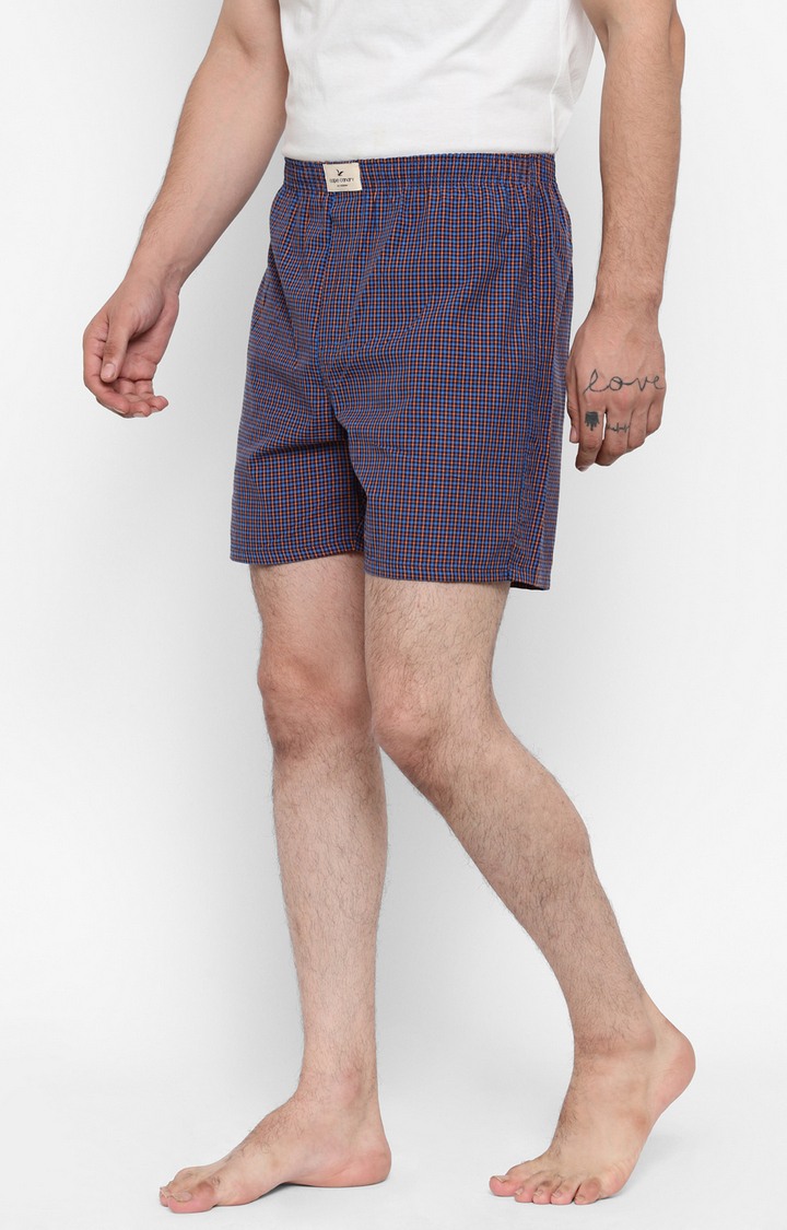 Cape Canary Men's Multi-Coloured Cotton Checked Boxer