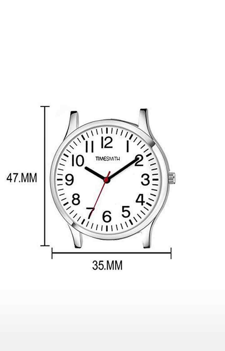 Timesmith Black Leather White Dial Watch with Free Sunglasses CTC-001 ...