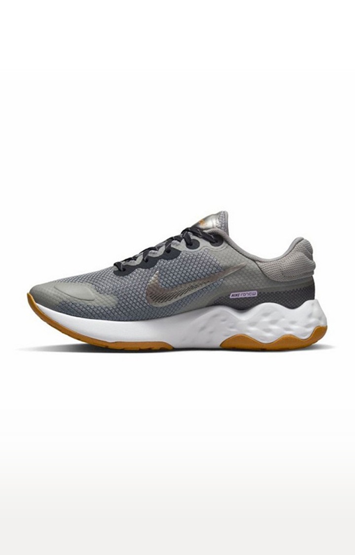Men's Grey Polyester Running Shoes