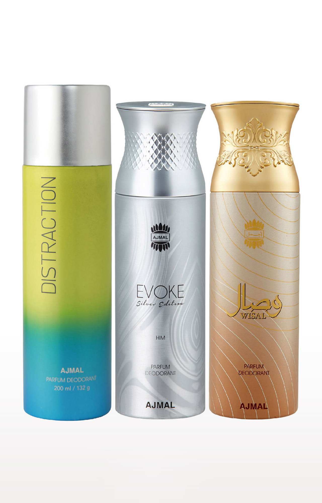 Ajmal 1 Distraction for Men & Women, 1 Ajmal Evoke Silver Edition for ...