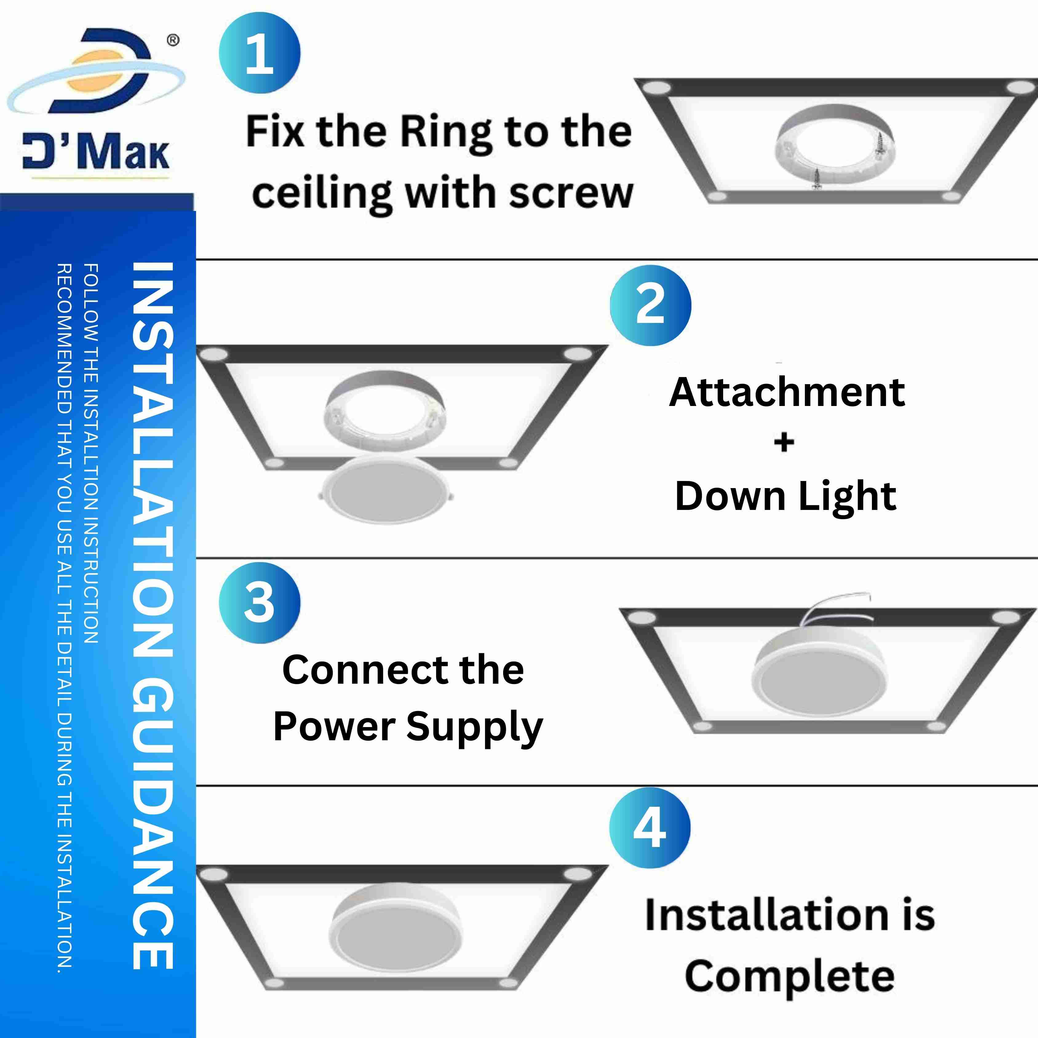 22 Watt Round LED Surface PC (Poly Carbonate) Panel Light For Ceiling ...