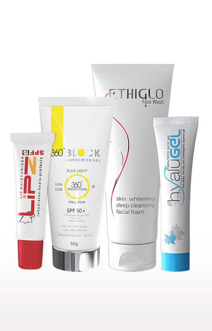 Emm's Day Skincare Routine Kit : Ethiglo Face Wash 70ml, Hyalugel ...