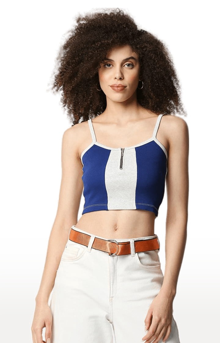 Blue Crop Top