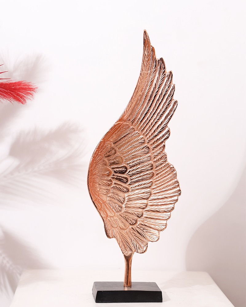 Order Happiness Metal Copper Color Right Angel Wings Table Top ...