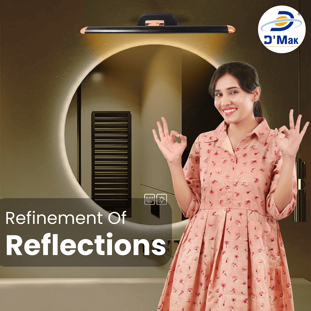 12 Watt 3in1 Color Changing LED Mirror Picture Wall Light, Black Body ...