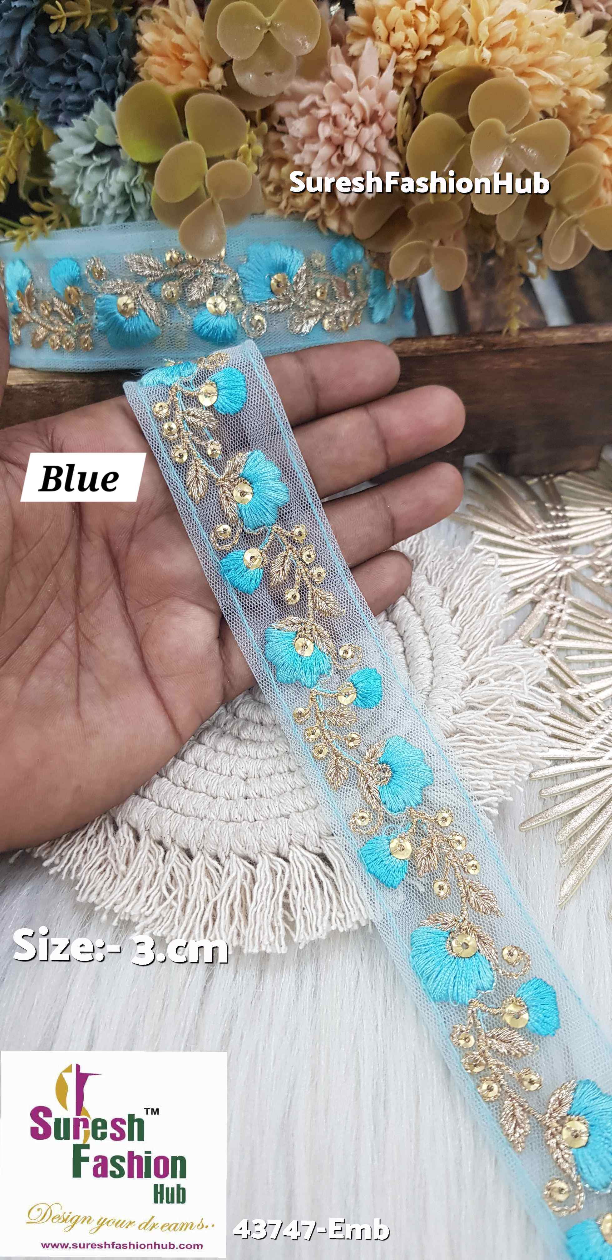 Blue Bliss Embroidery Lace