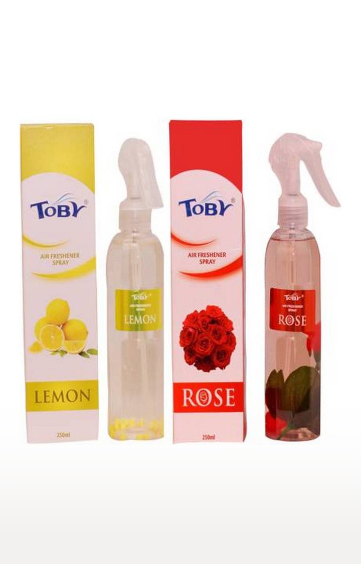 Toby Lemon & Rose Air Freshener (Room Spray) - (250Mlx2)