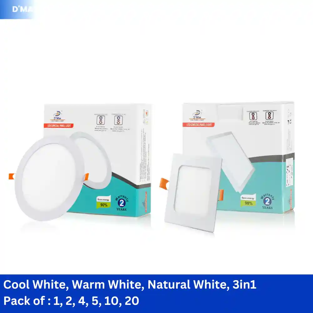 15 Watt Round Led Conceal Light for POP/ Recessed Lighting(Pack of-10 ...