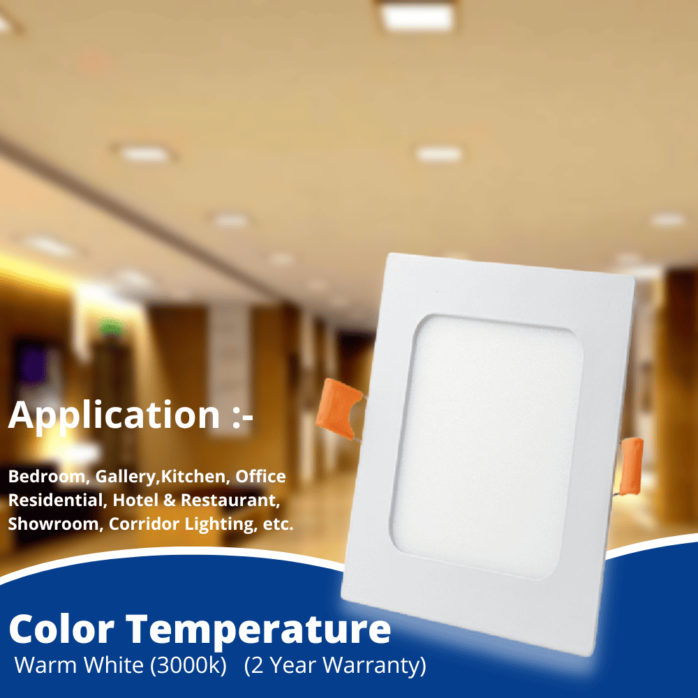 15 Watt Square Led Conceal Light for POP/ Recessed Lighting(Pack of-10 ...