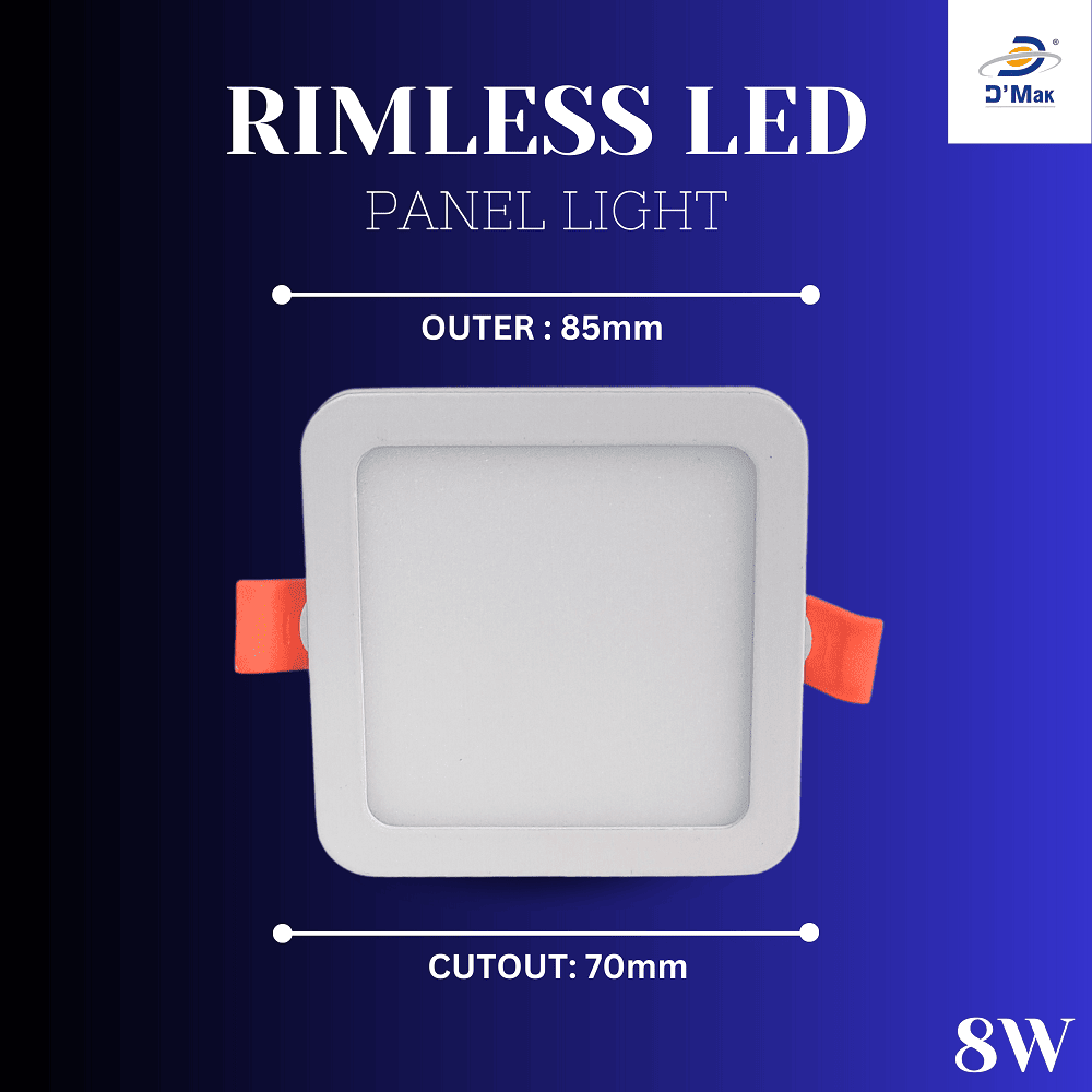 8 Watt Square Led Conceal Light Rimless Border for POP/ Recessed ...
