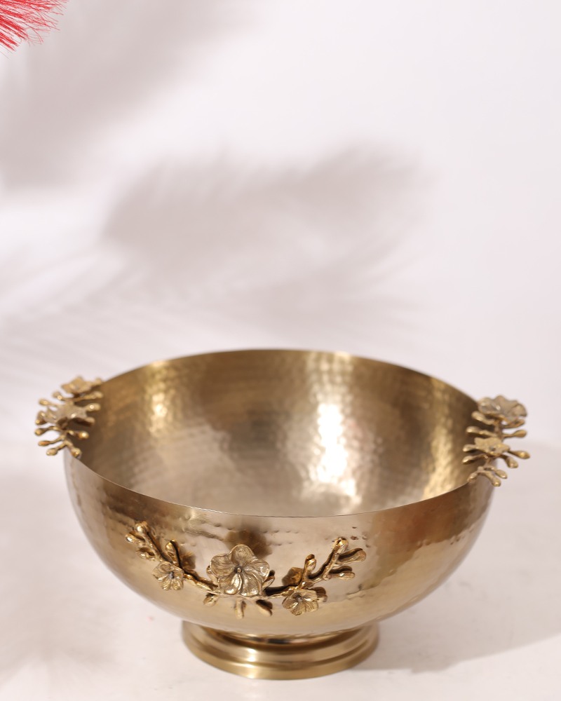 Order Happiness Gold Metal Snack Bowl Platter For Serving, Table Top ...