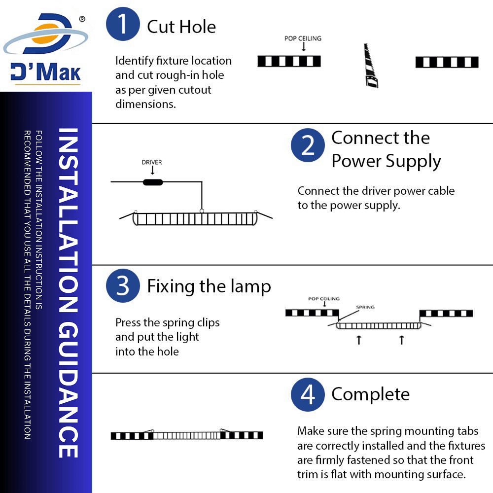 15 Round Led Conceal Light for Rimless Border POP/ Recessed Lighting ...
