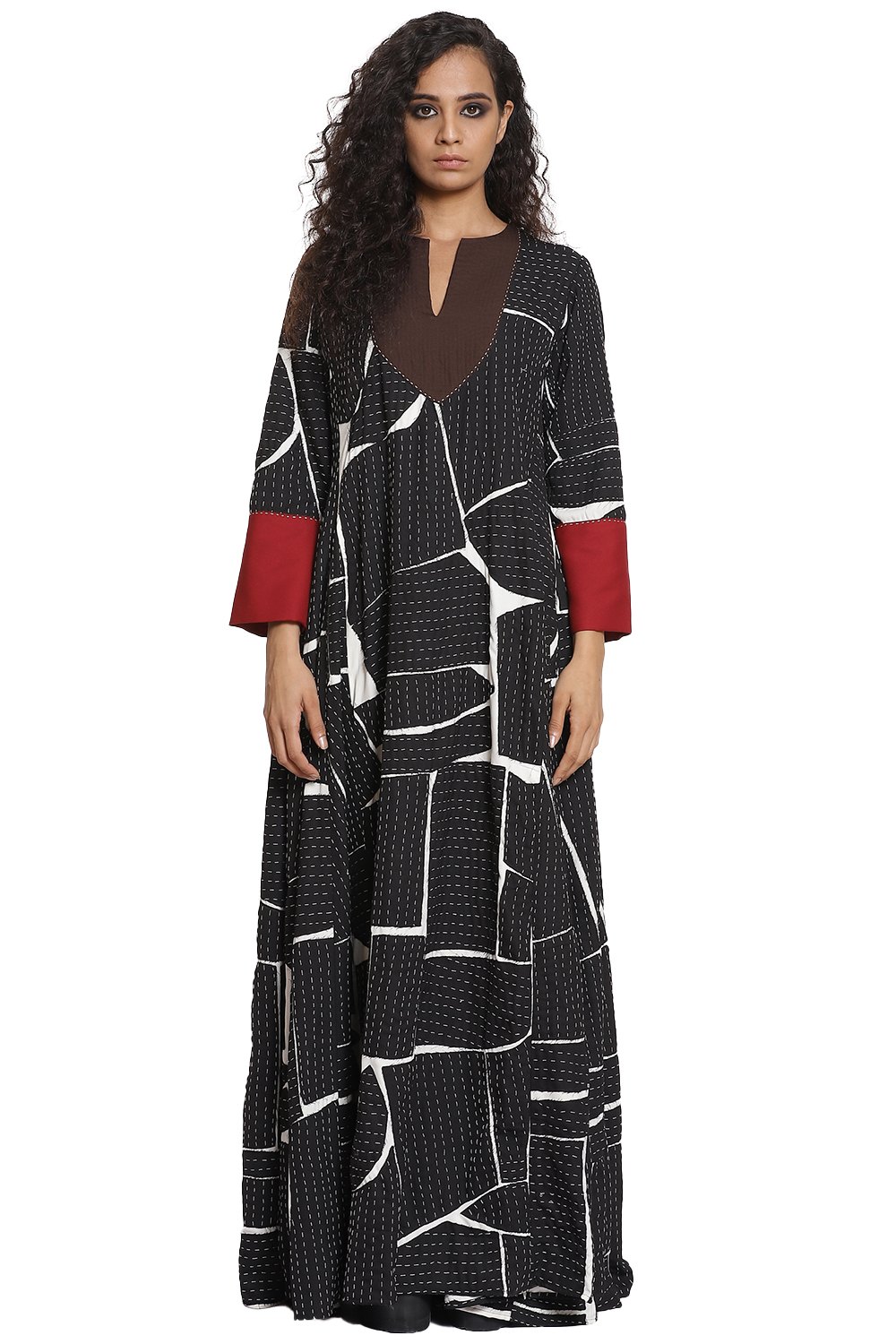 Abstract Patchwork Kali Dress