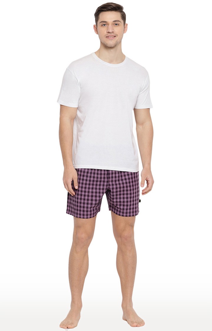 Black and Purple Checks The Class Packer Boxers
